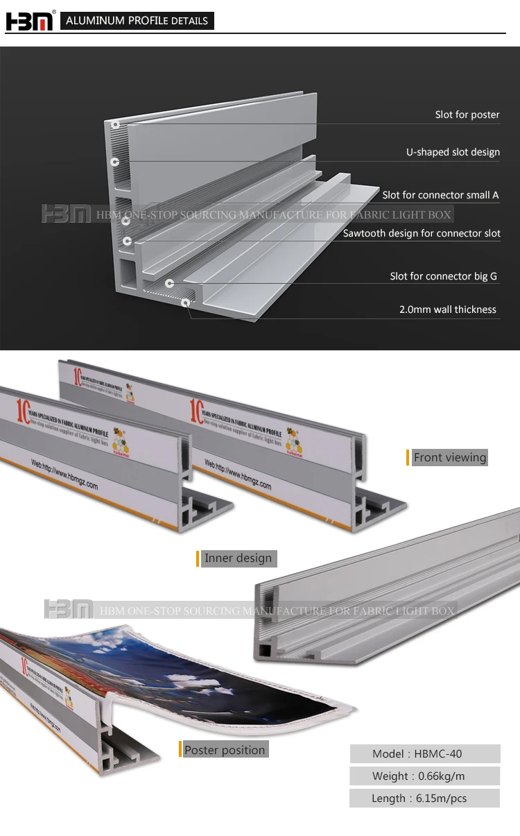 LED Backlight Poster Frame Wall Light Box - Thin & Bright