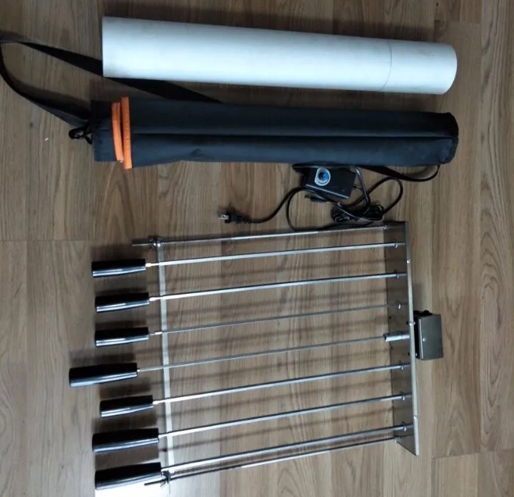 Electric Rotating Motorized Battery Operated Kabob Rotisserie Grill ...