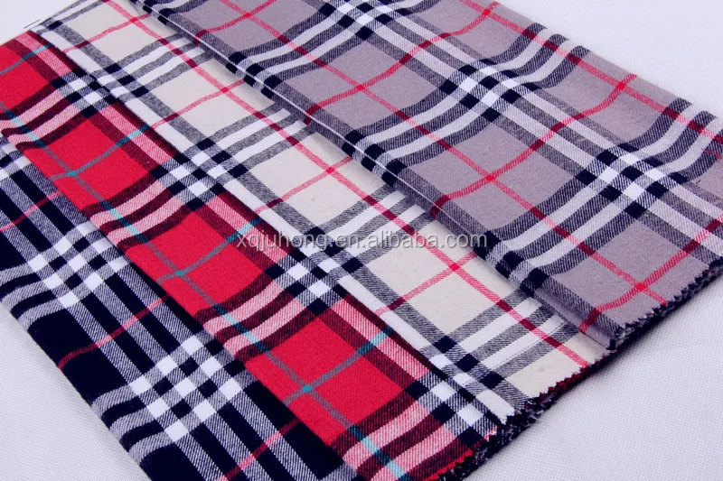 Brushed Types Of Plaid Pattern Flannel Fleece Fabric - Buy Flannel ...