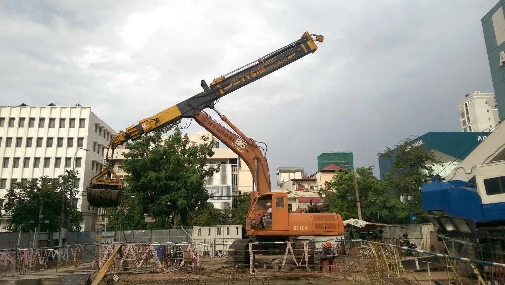 23ton Excavator Mounted Clamshell Telescopic Arm - Buy 23ton Excavator ...