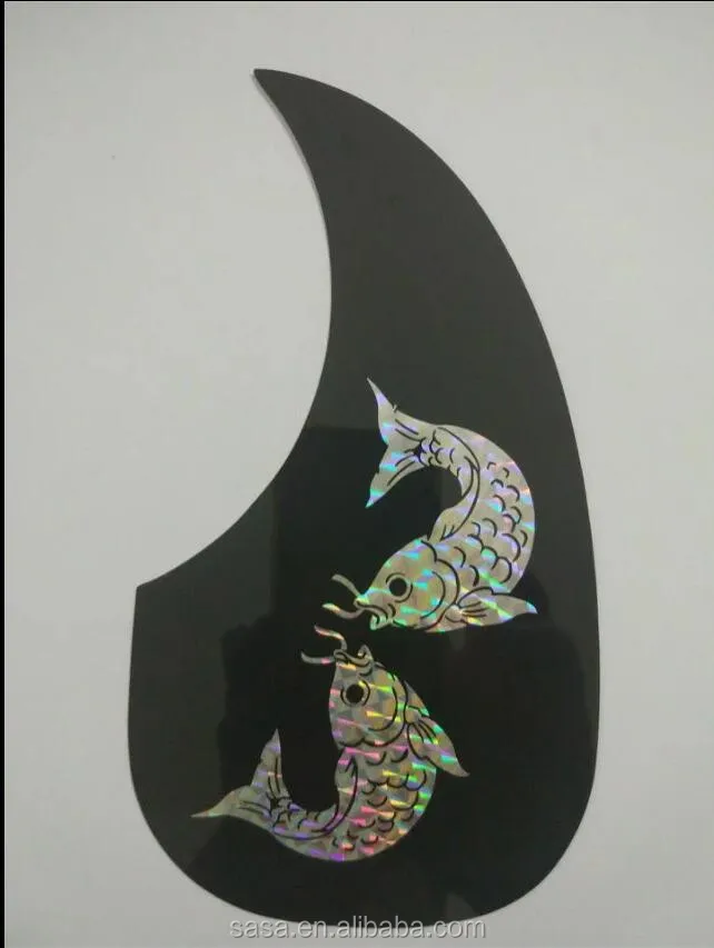 Acoustic Guitar Pickguard Pick Guard Sticker Comma Style Many Colour ...