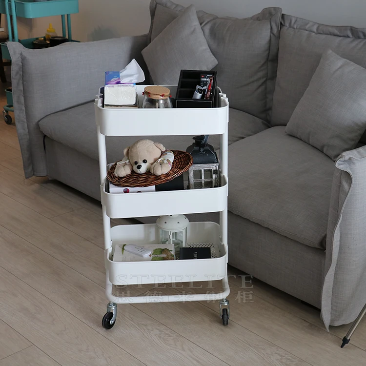 Pink 3 Tier Kitchen Trolley Cart Sewing Storage Ideas - Buy Kitchen ...