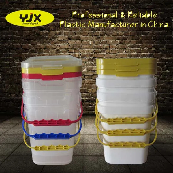 2kg Square Plastic Buckets With Handle - Buy Safety Lock Plastic ...