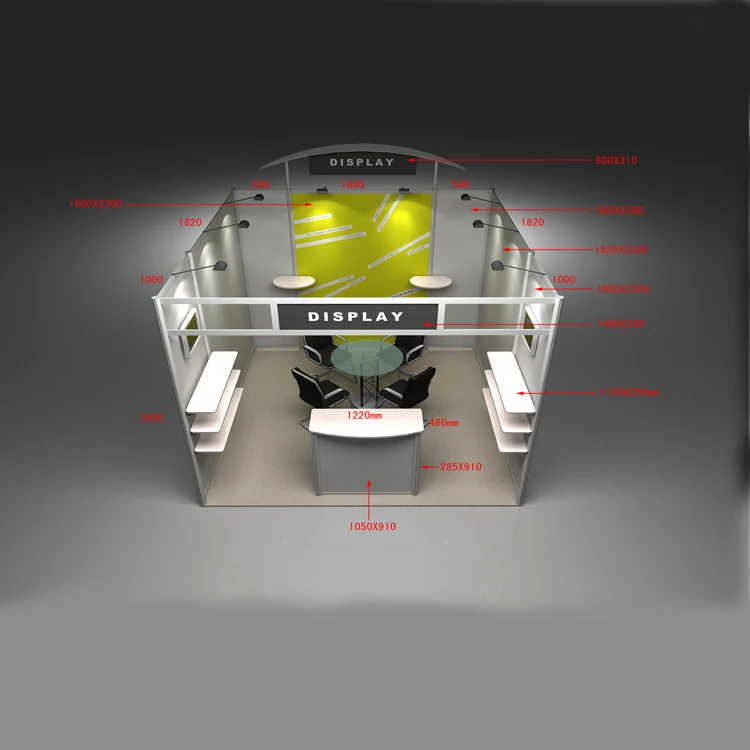 Modern 3x3 Meters Aluminum Exhibition Booth Stand Design