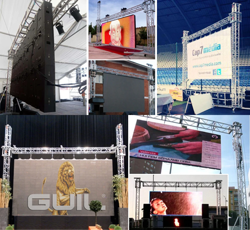 Stable LED Screen Ground Supports & Display Truss Structures