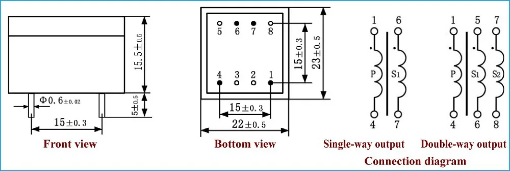 220v Ac Encapsulated Small Electrical Transformer/ Mini Transformer ...