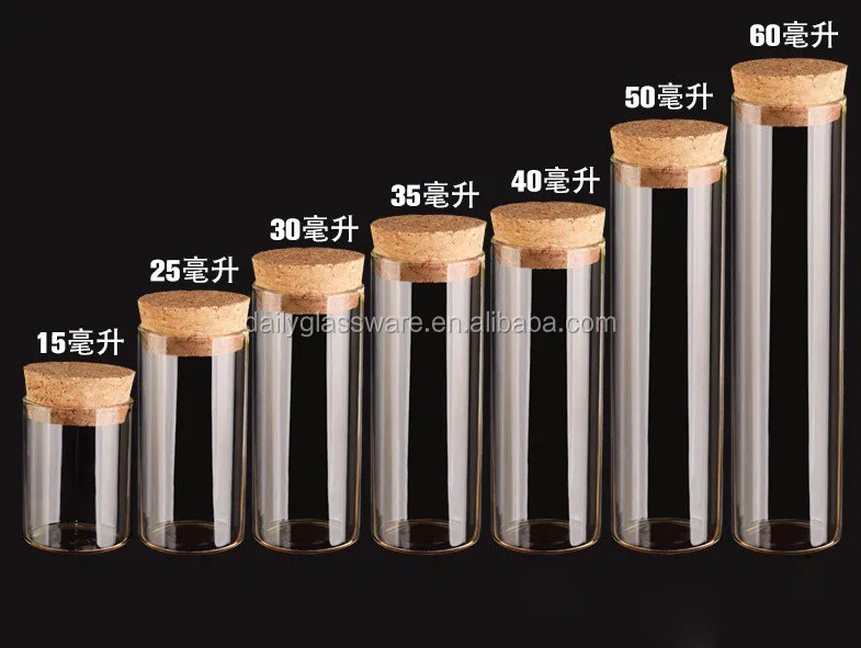 10ml Clear Glass Vials With Stoppers Flip Off Lids Caps 20mm Or Wooden ...