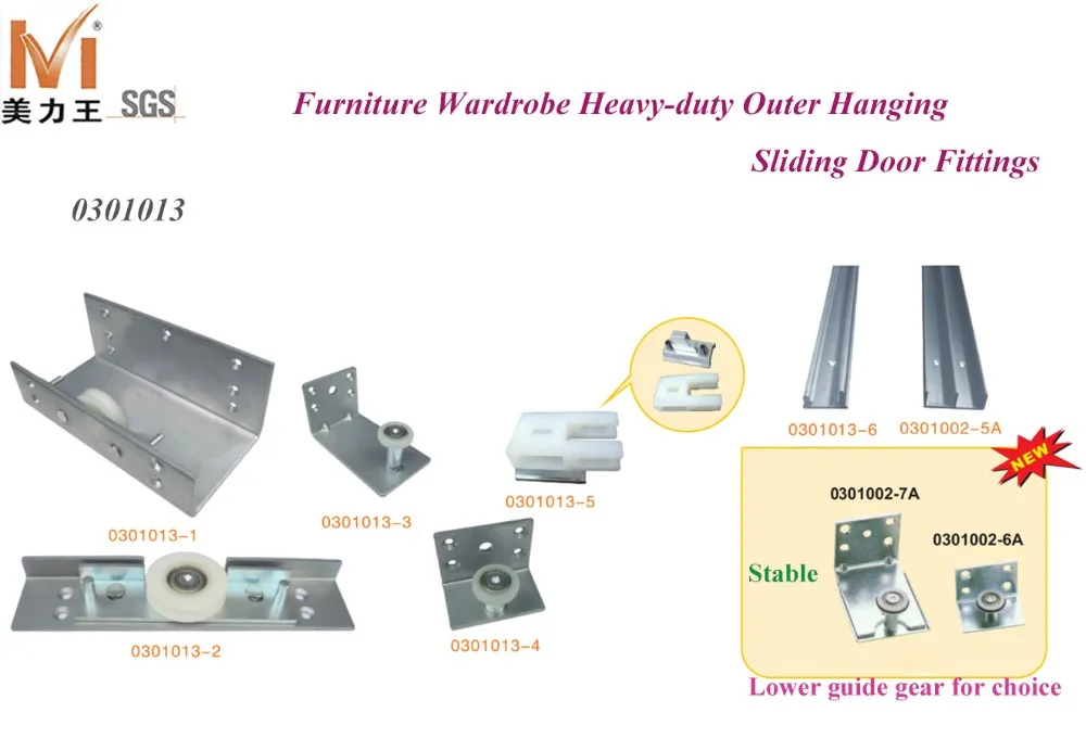 Funiture Heavy-duty Wardrobe Sliding Closet Door Roller Fittings ...