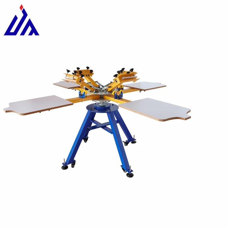 4 Color 4 Station Manual Rotary Screen Printing Press - Buy Screen ...