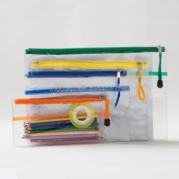 Clear Plastic Pvc Zipper Mesh Pencil Pouch - Buy Clear Plastic Pvc ...