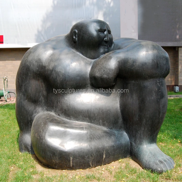 Famous Life Size Bronze Fat Man Sculpture for Outdoor Decoration