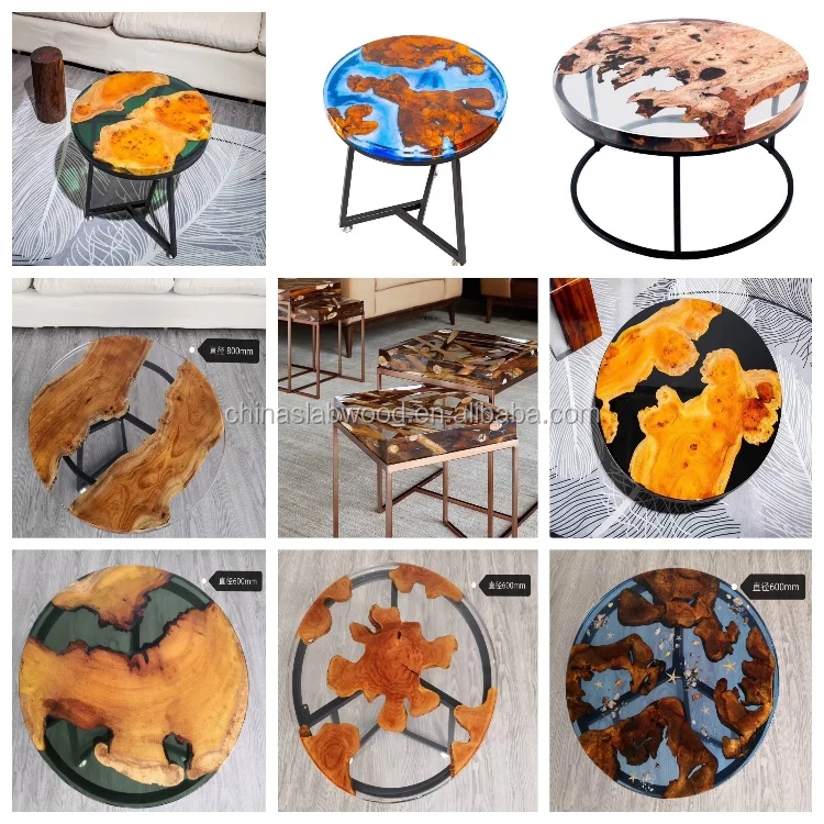 Unique Table Top Solid Walnut Wood With Black Epoxy Resin River Table ...