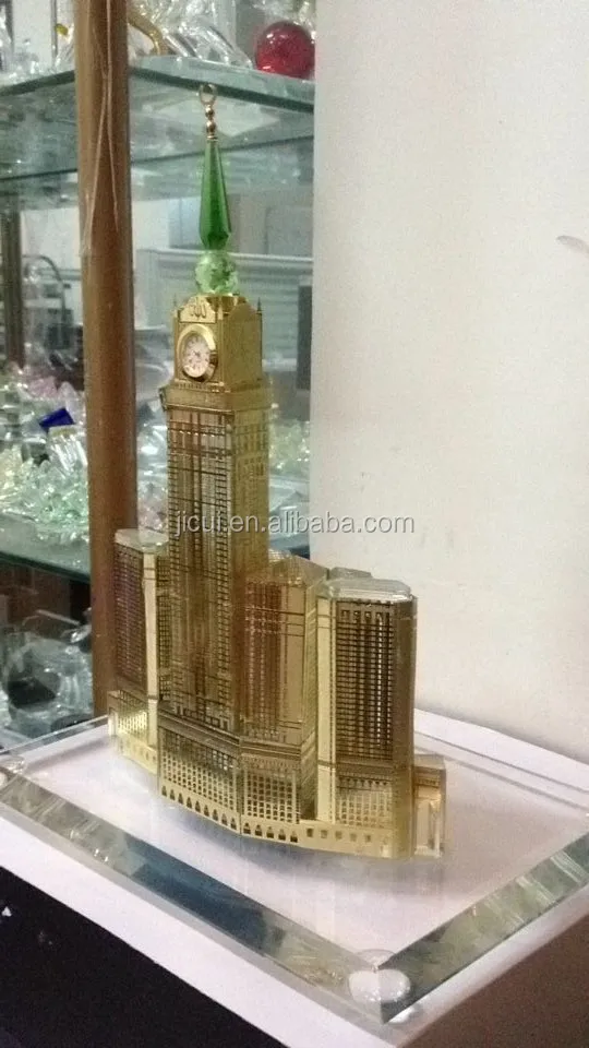 Crystal Makkah Royal Clock Tower Models For Crafts Decoration - Buy ...