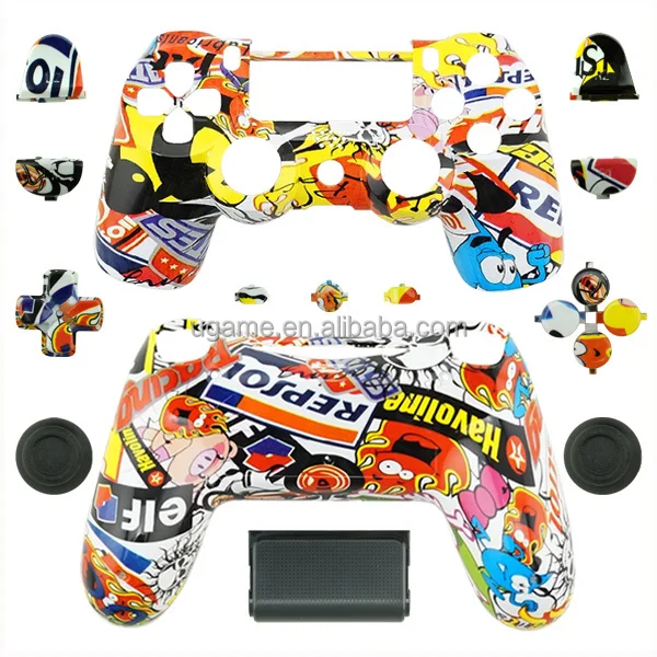 New Sticker Bomb Shell For Ps4 Game Controller Shell Full Set Kit - Buy ...