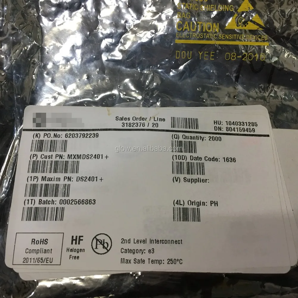 New And Original Ds2401 Silicon Serial Number Integrated Circuit Ic ...