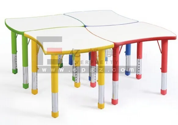 Kindergarten U Shaped Kids Table Sets - Solid Wood Quality