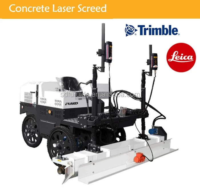 Mini Laser Screed For Concrete Floor With Elastic Tire Wheel (fjzp-200 ...