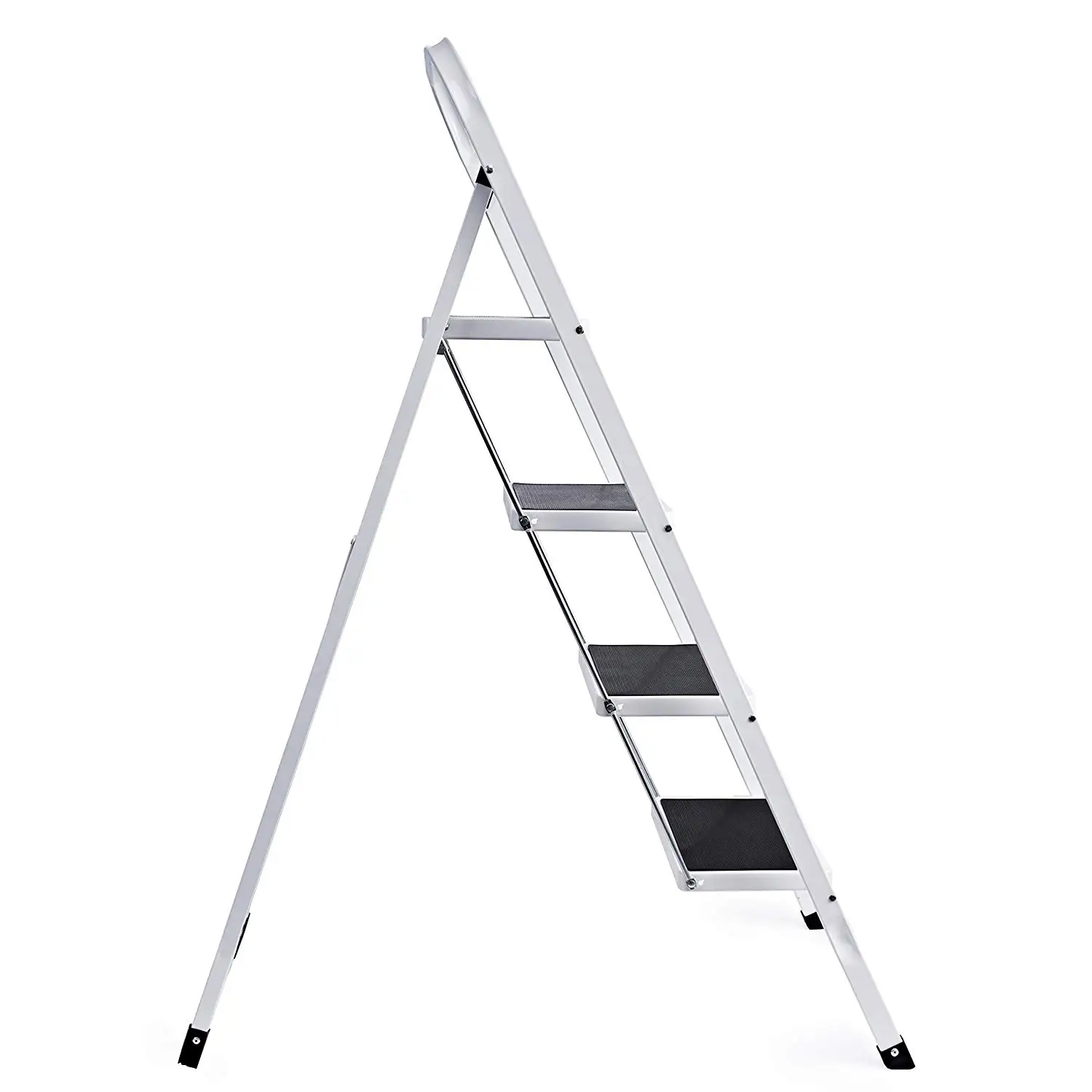 3 Step Lightweight Steel Ladder for Hotels - Folding Design, 300 lbs ...