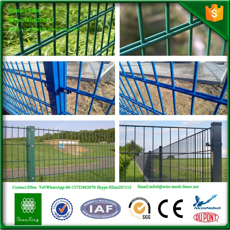 Ral 6005 Green Pvc Coated Fence Panels Security Wire Mesh Fence - Buy ...