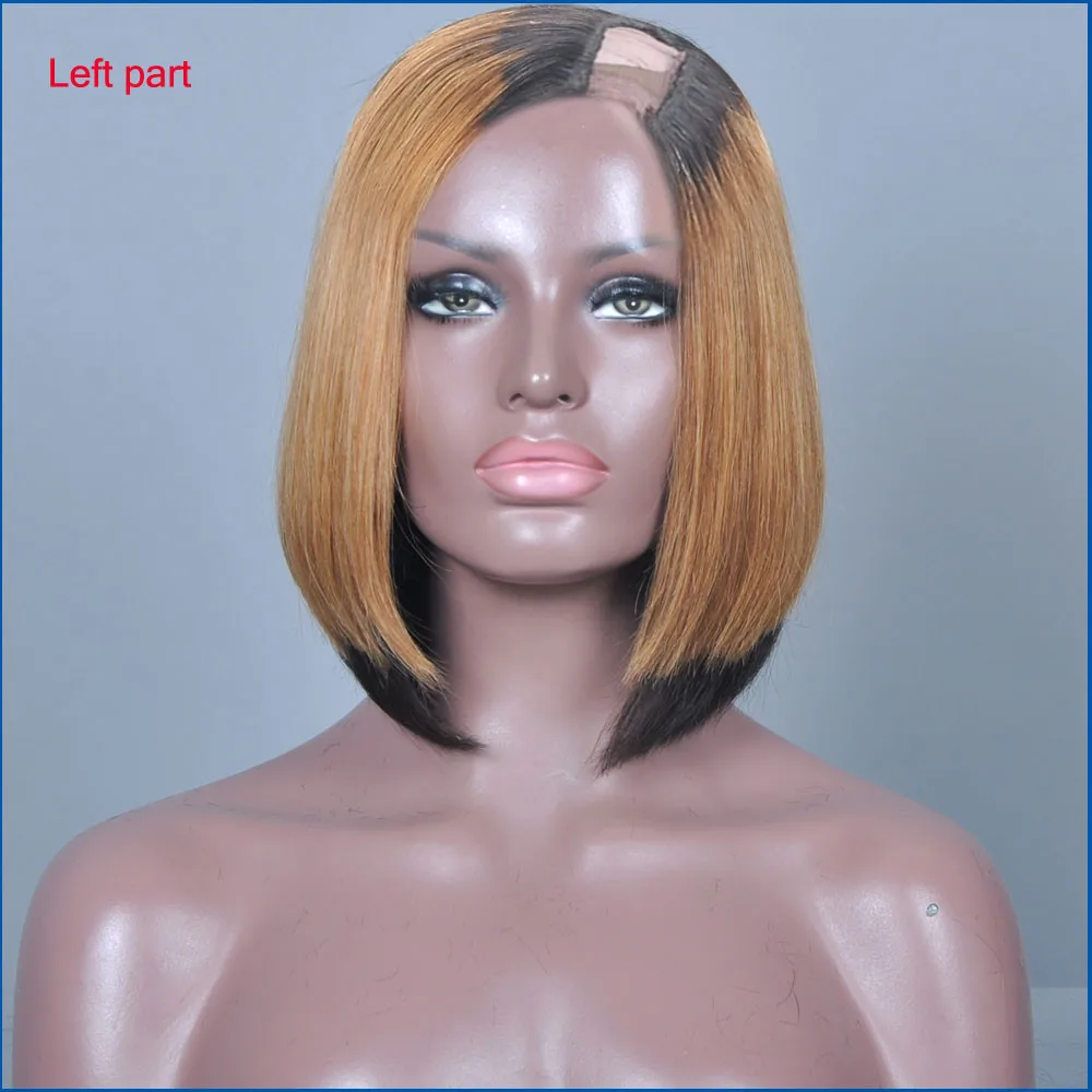 Bob Cut Wigs Human Hair U Part Wig,Brazilian Virgin Hair Ombre Short ...