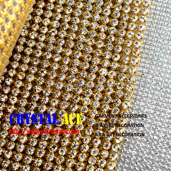 Gold Hotfix Rhinestone Sticker Sheets,Trimming Crystal Diamond Hotfix ...