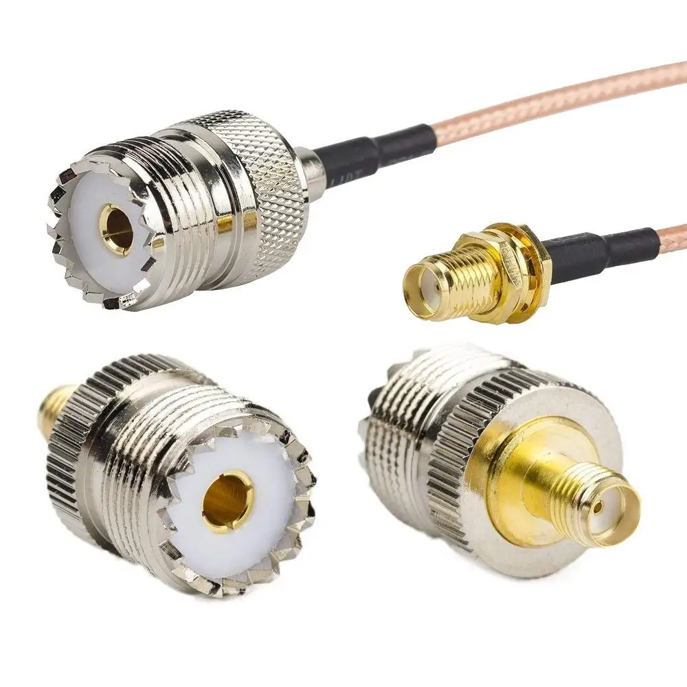 0.5 feet RG316 PL259 UHF Male to RP-SMA Female Flange RF Pigtail ...
