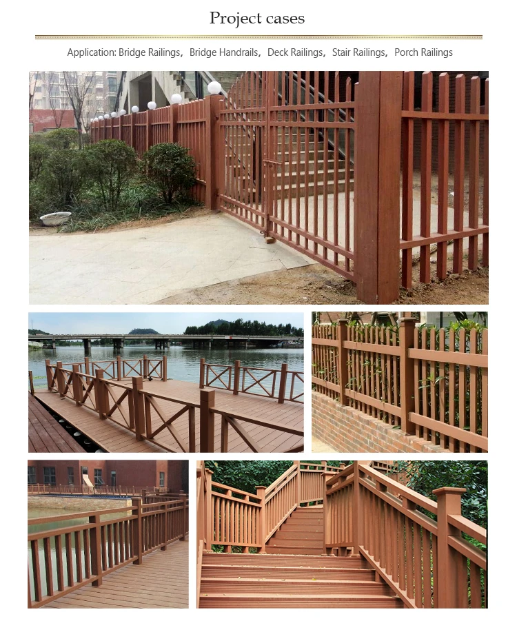 Factory Public Park Bridge Stair Wood Plastic Composite Railing China ...