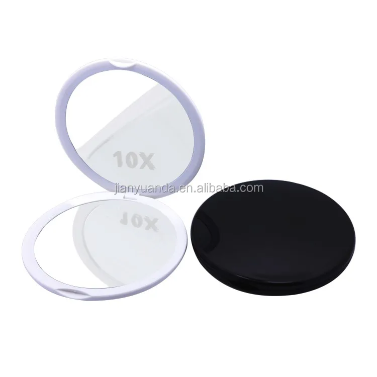 Round 1x / 10x Glass Portable Folding Mirror Compact - Buy Small Mirror ...
