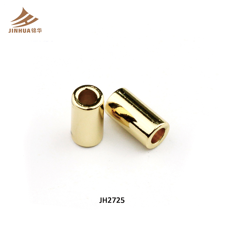 Zinc Alloy Logo Embossed Metal Drawstring Cord End Stoppers