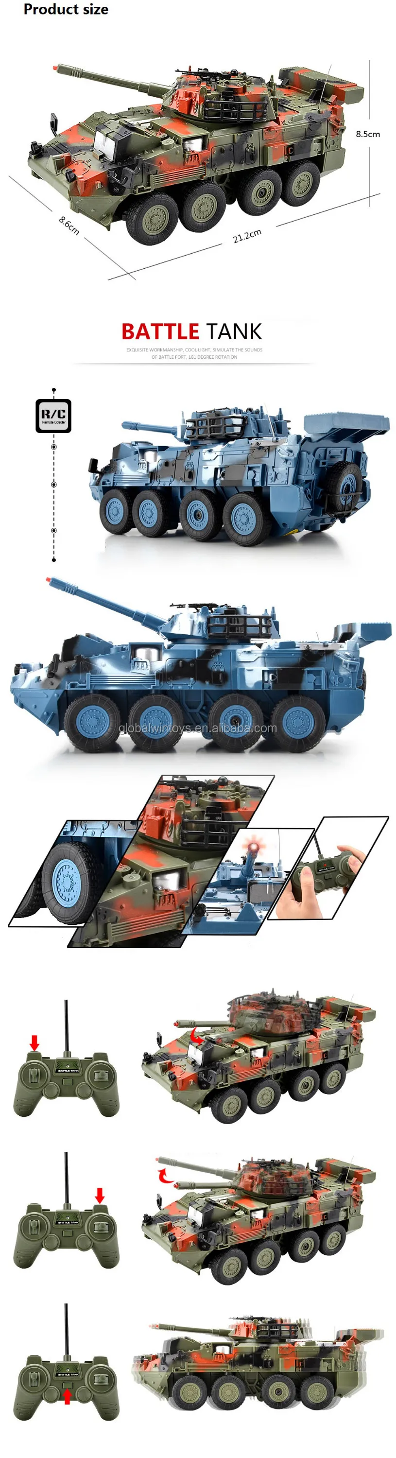 Full Complete Metal Tiger Rc Tank With Turret 360-degree Rotation,Ir ...