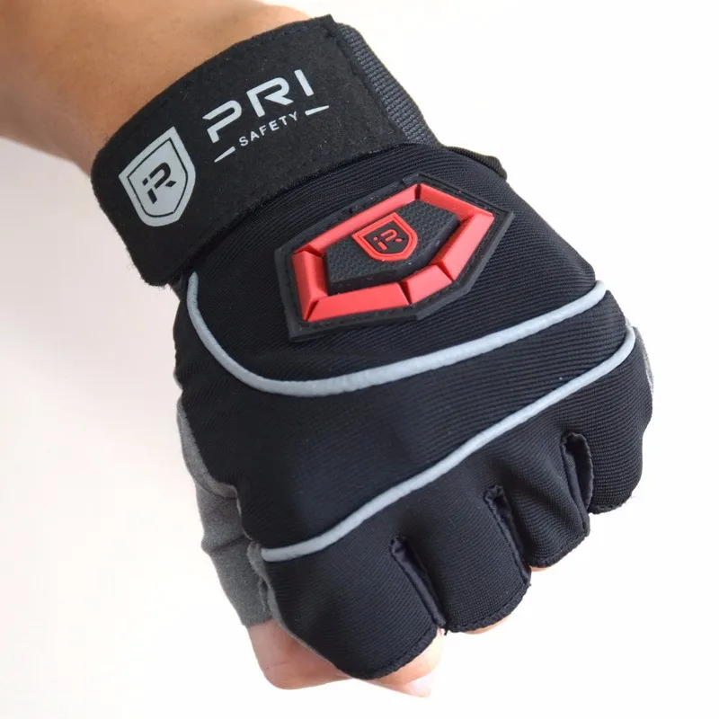 Padded Palm Patch Fingerless Training Bodybuilding Fitness Gym Workout ...