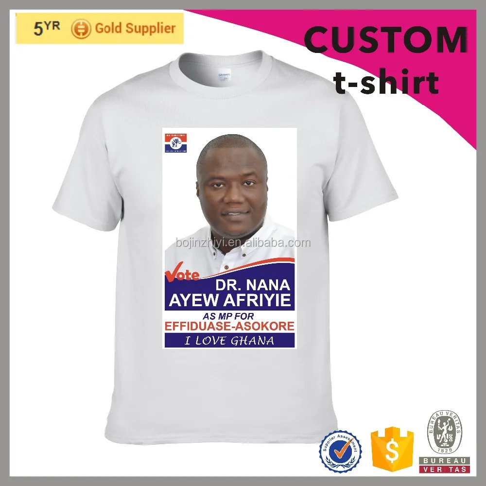 2016 New Product Custom Cheap White Cotton Election Campaign T Shirt ...