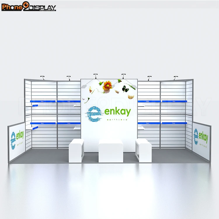 Portable Aluminum Alloy Led Slat Wall Display Stand Slatwall Exhibition ...