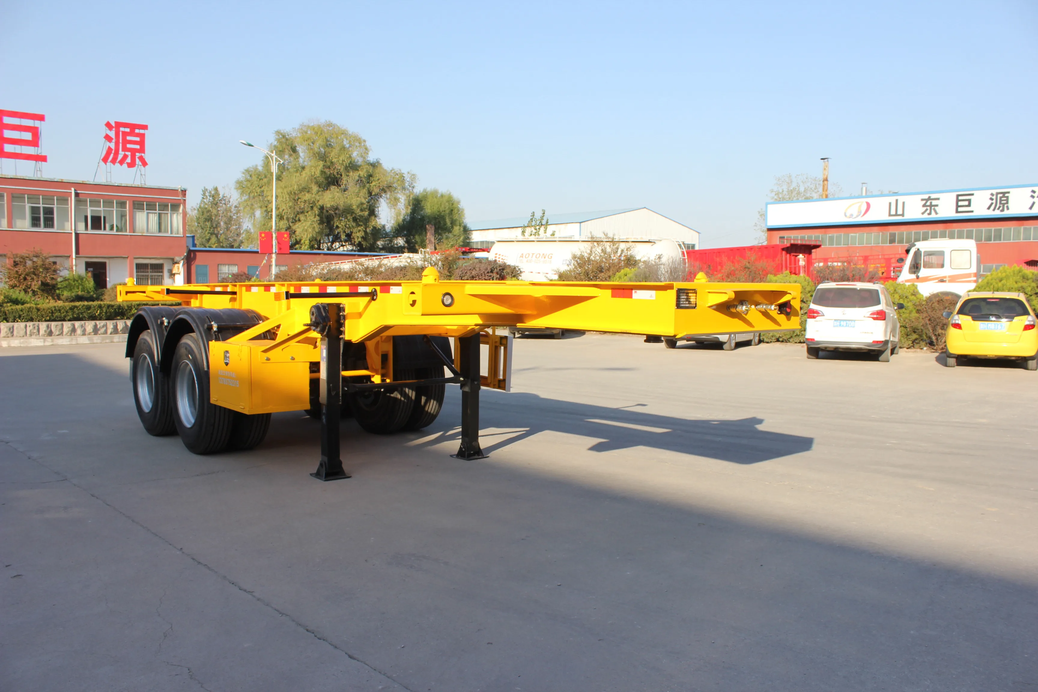 20ft 40ft B Double Combinations Container Chassis Trailer