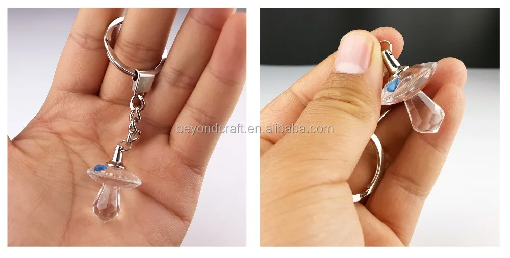 Lovely Glass Pacifier Keychain Wedding Favors Baby Shower Gifts - Buy ...