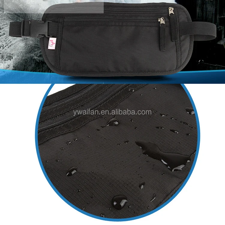 Travel Money Belt Waist Wallet Rfid Blocking Passport Holder For Men ...