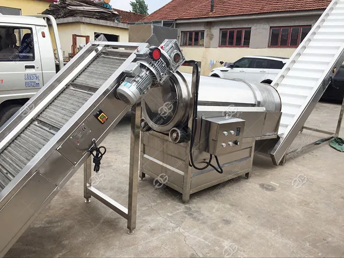 Drum-type Snacks Potato Chips Puffed Food Flavoring Seasoning Machine ...