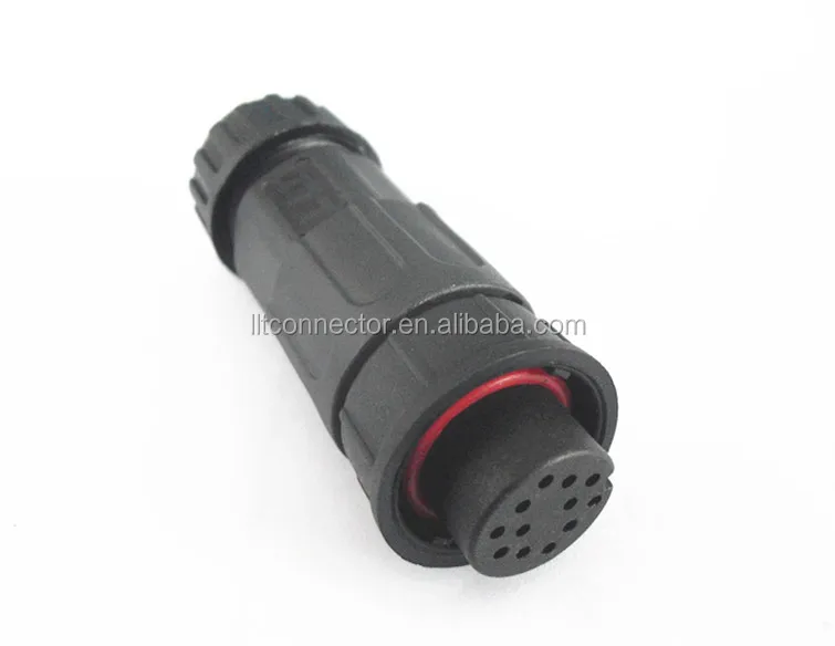 Electric Plug And Socket Waterproof Male Female Connector With 12 Pins ...
