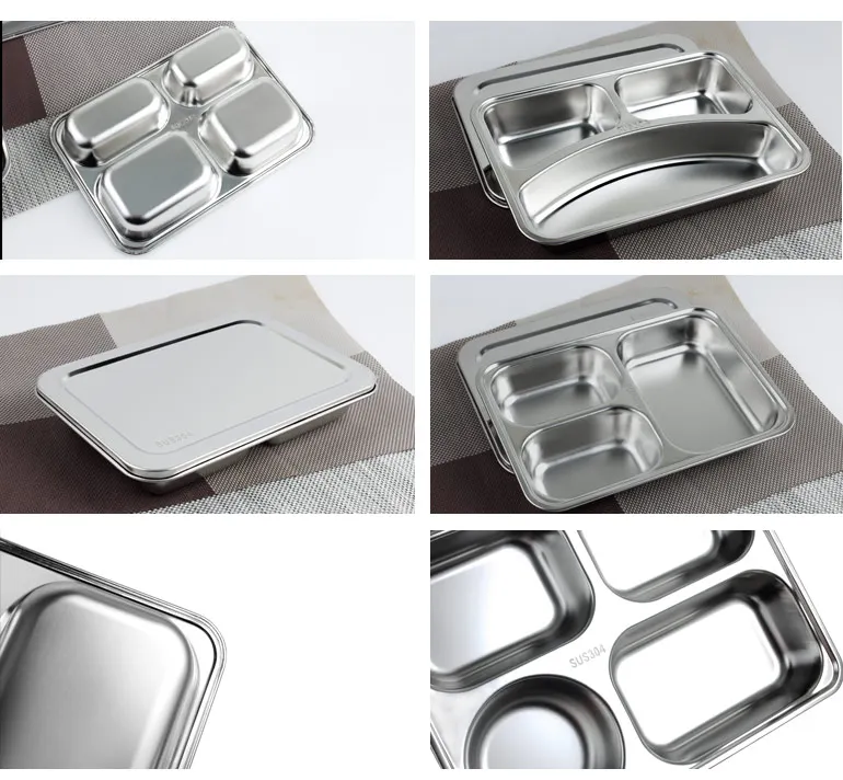 Restaurant Metal 3 Compartment Plate for Kids - Durable & Versatile