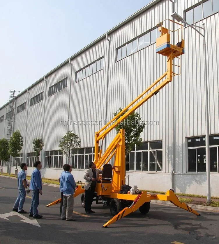 High Rise Hydraulic Boom Lift Equipment For Window Building Cleaning ...