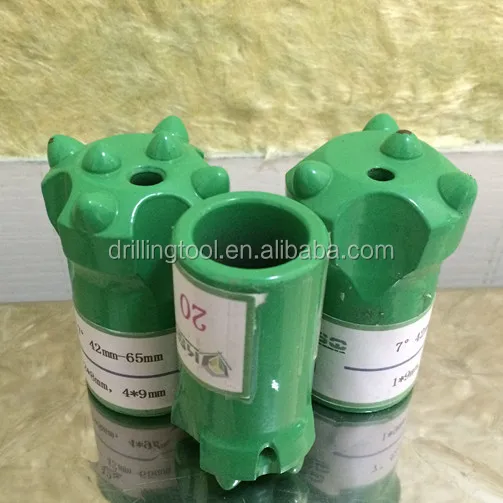 Taper Knock Off Drill Bits 7 Buttons 11 Taper Degree Button Bit 32mm ...