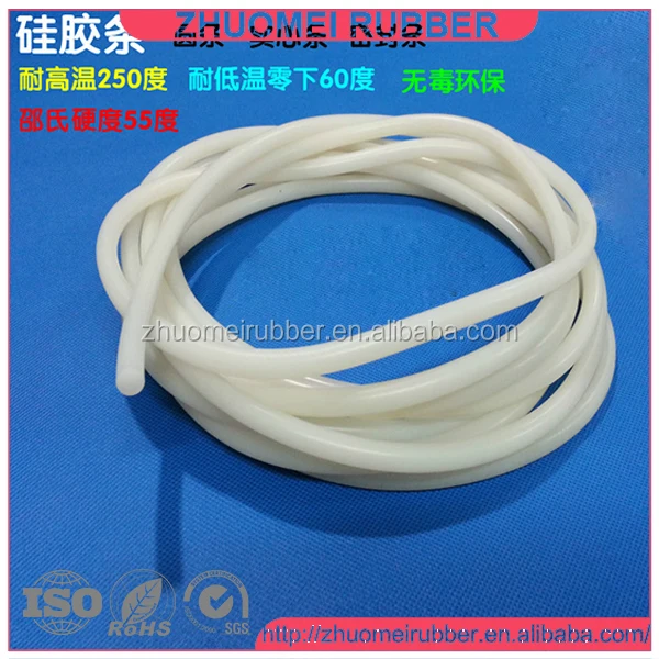 Round Shape Silicone Rubber Rope Strip - Buy Silicone Rope,Rubber Cord ...