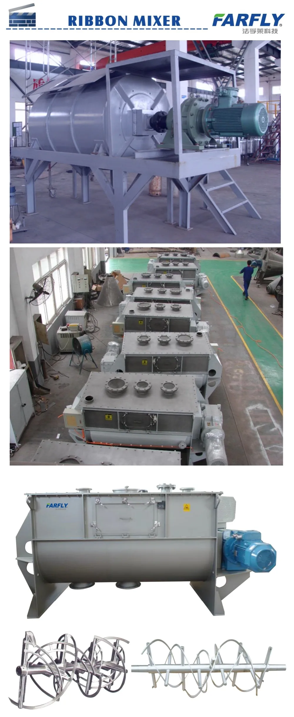 Ribbon Blender Mixer Machine For Mixing Dry Powder - Buy Ribbon Blender ...