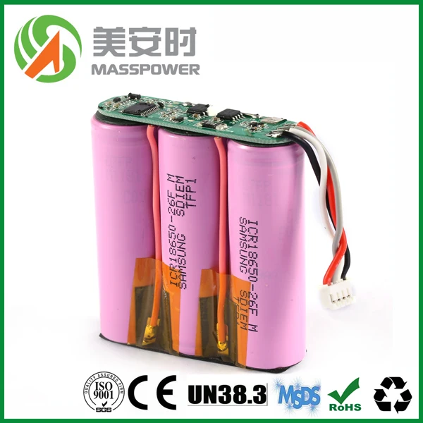 Un38.3 Ul Qualified High Capacity 18650 Li-ion Battery / 3.7v 18650 ...