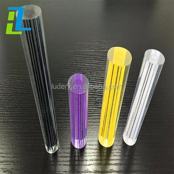 Threaded Clear Hole Acrylic Rod Solid Plastic Thin Acrylic Tube Colored ...