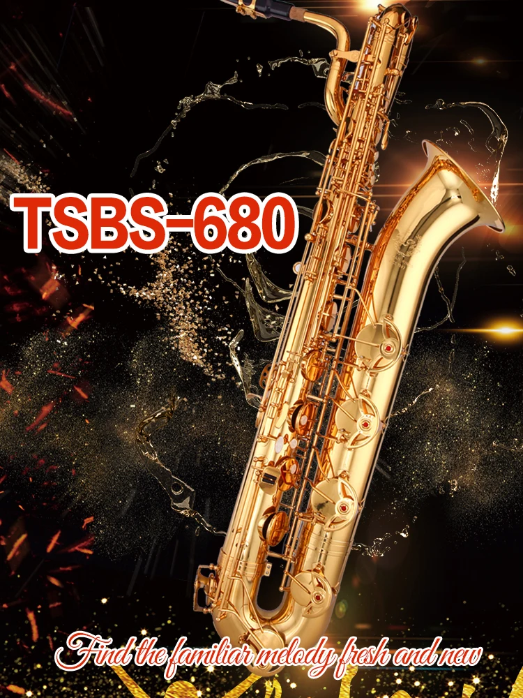 Professional Gold Lacquer Baritone Saxophone by TAISHAN