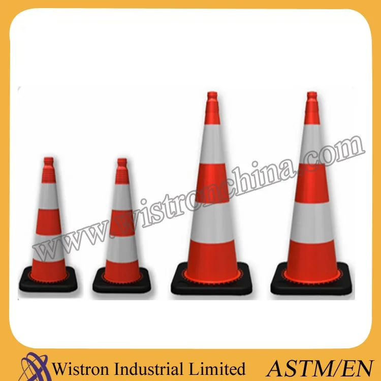 18'' Pe Pvc Blue Orange Reflective Road Traffic Safety Cone - Buy ...