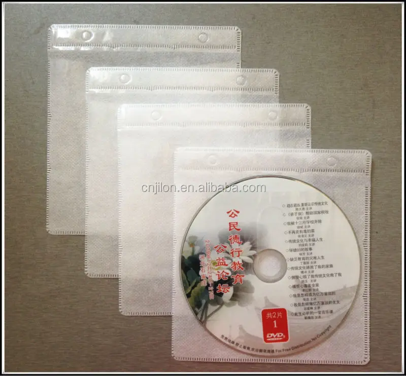 High Quality Clear Plastic Cd Cover/pvc Cd Double Sleeve/cd Packaging ...
