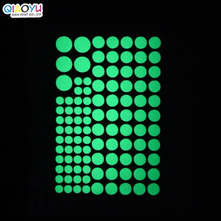 Wholesale Round Dots Luminous Vinyl Sticker Decal For Kids Room ...