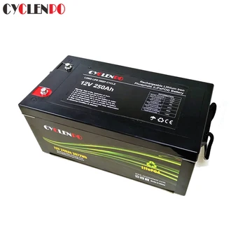 Factory Deep Cycle 12v 250ah Lifepo4 Battery Pack Rechargeable Lithium ...